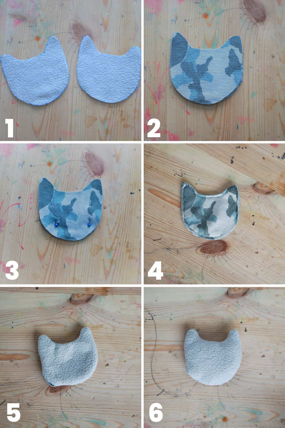Cat head bunting DIY - Koro Cinco Cats