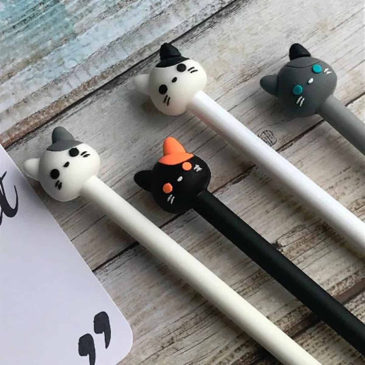 Cat pens - Cat themed stationery and office supplies - Koro Cinco Cats